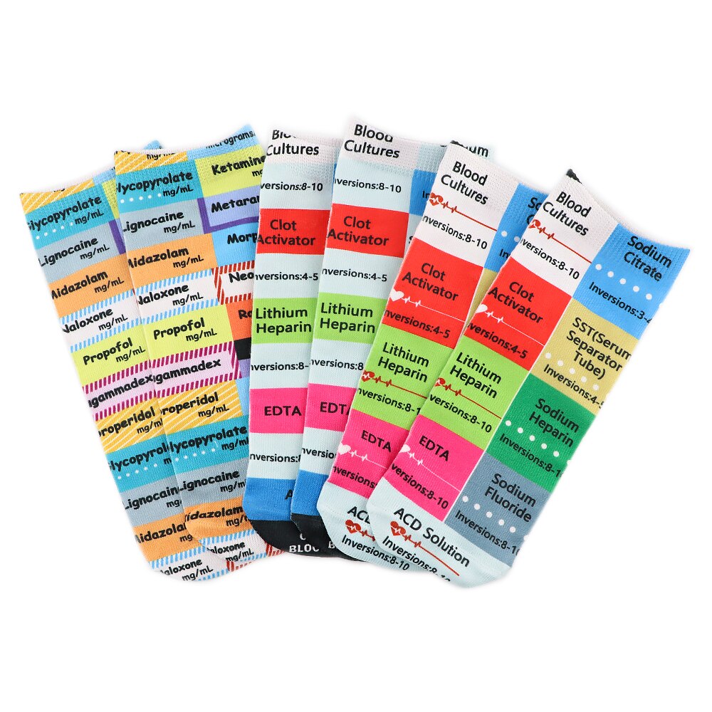 K3237 Doctor Nurse Cotton Women Socks Female Casua... – Grandado