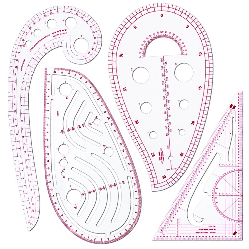 4pcs Set Tailor Measuring Ruler Kit DIY Tailor Pat... – Grandado