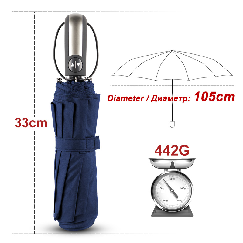 Automatic Multicolor Umbrella Rain Women 3 Folding... – Vicedeal