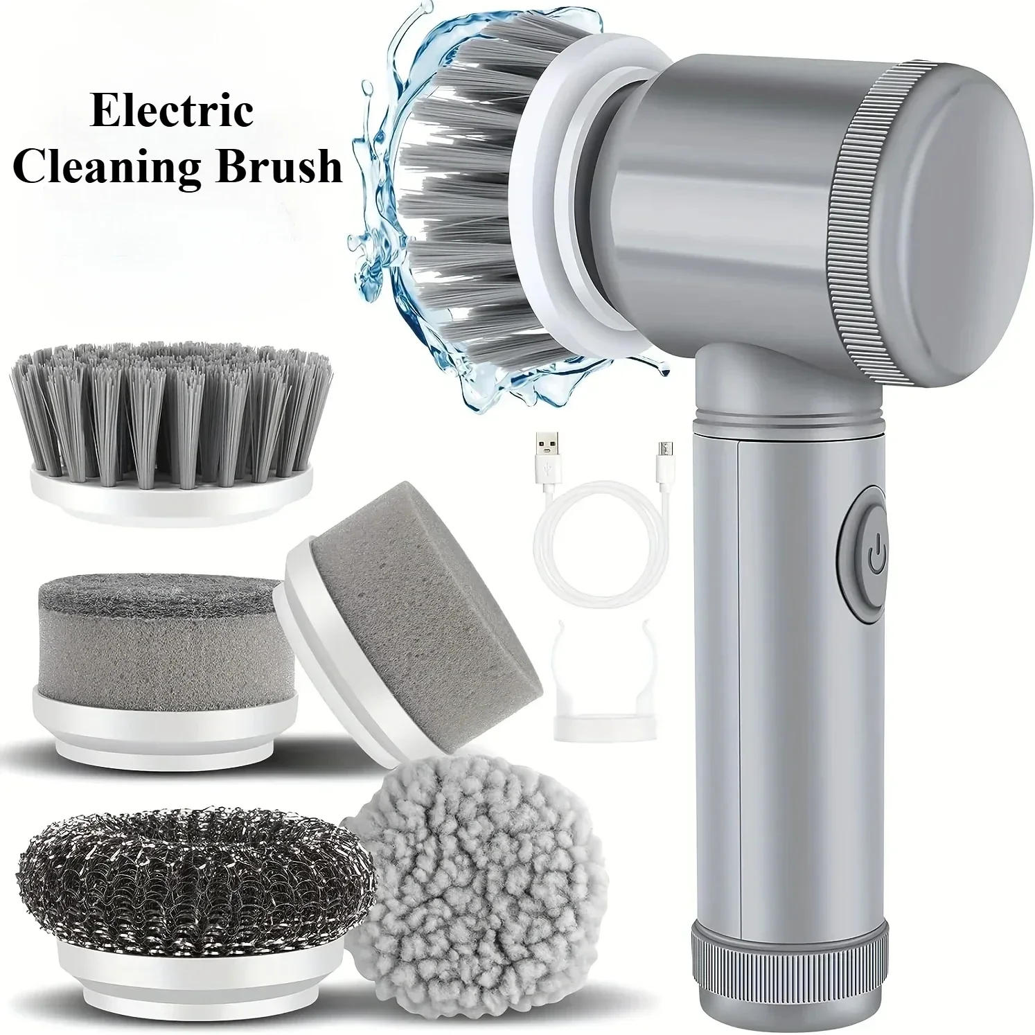 Electric Rotating Cleaning Brush Bathroom Electric... – Grandado