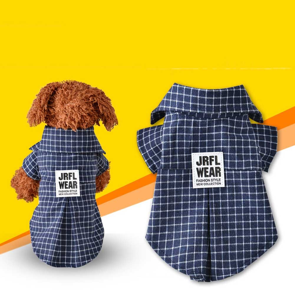 Puppy Shirts T-shirt Summer Plaids Pet Lapels Coat... – Grandado