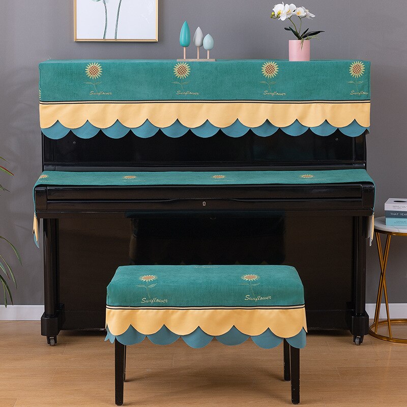 Embroidered Piano Cover Thickened Fabric Piano Key... – Grandado