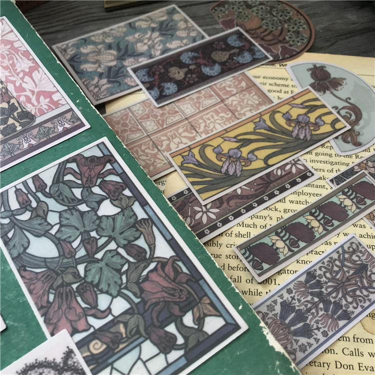 Tim Holtz Style Pattern Sticker DIY Scrapbook Albu... – Vicedeal