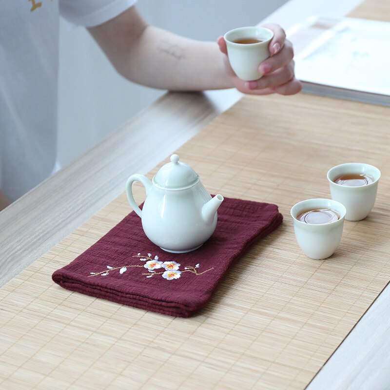 Cotton Linen Tea Towel Water Absorption Thickening... – Grandado