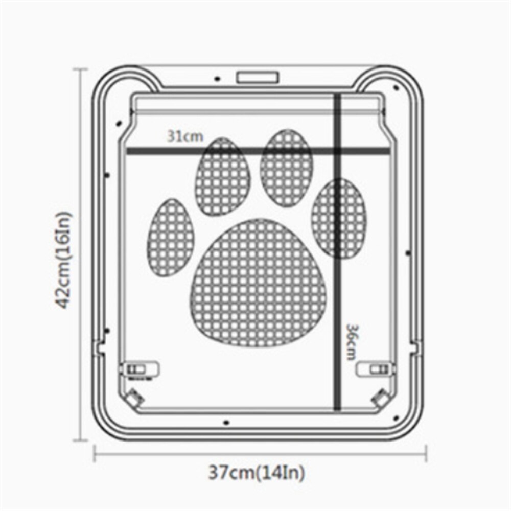 Lockable Cat Flap Door Security Kitten Window Scre... – Grandado