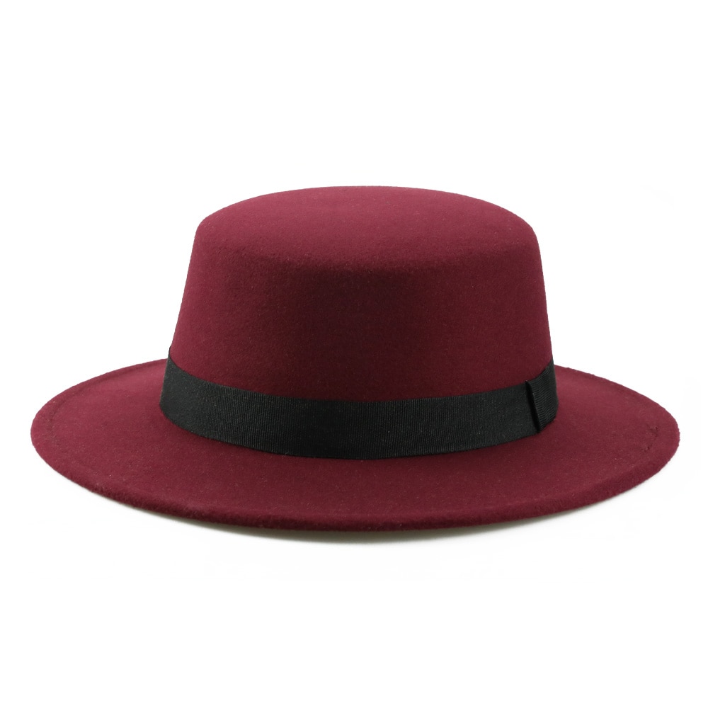 YY Round Top Fedora Hat Women Church Cap Large Bri... – Vicedeal