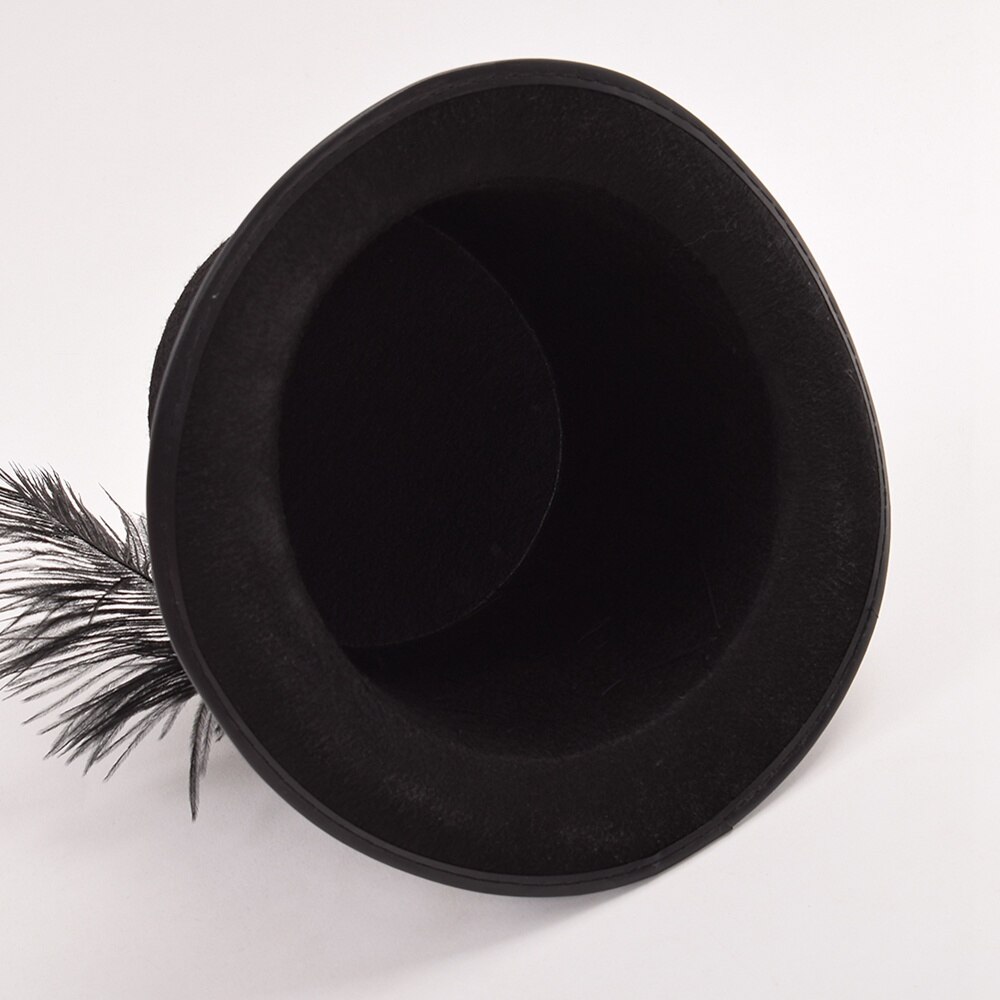 Goth Black Hat Men Vintage Fedora Gear Lace Top St... – Vicedeal
