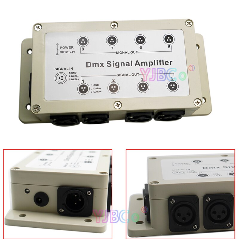 DC12V-24V 8 CH DMX512 Signal Relay Amplifier Stage... – Grandado