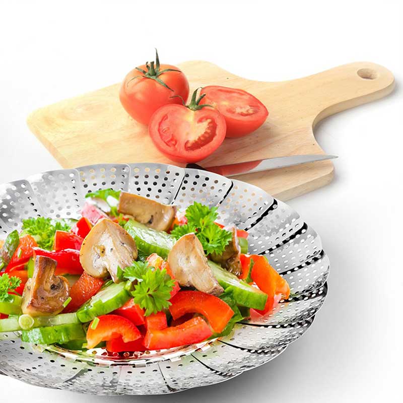Steam Stainless Steel Folding Dish Food Steamer Ba... – Grandado