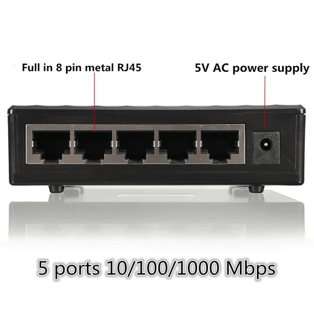 Rj45 Mini 5-Port Fast Ethernet Switch Hub For Desk... – Vicedeal