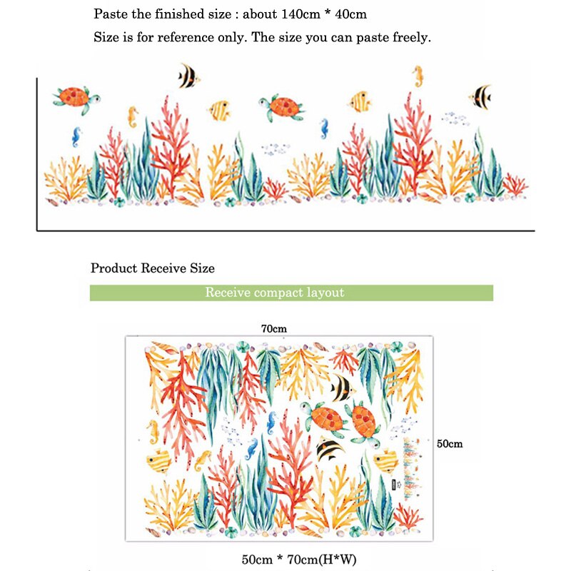 Baseboard marine planter fisk væg klistermærker ti... – Grandado