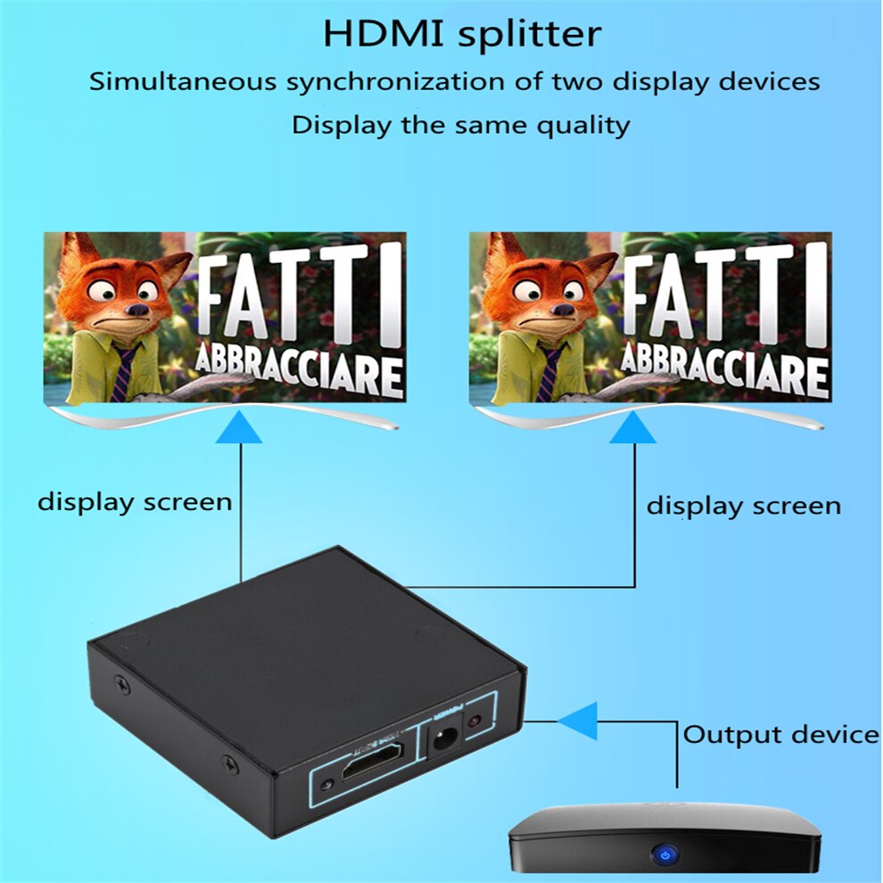 HD HDMI Splitter one in two HDMI Switch Amplifier ... – Grandado