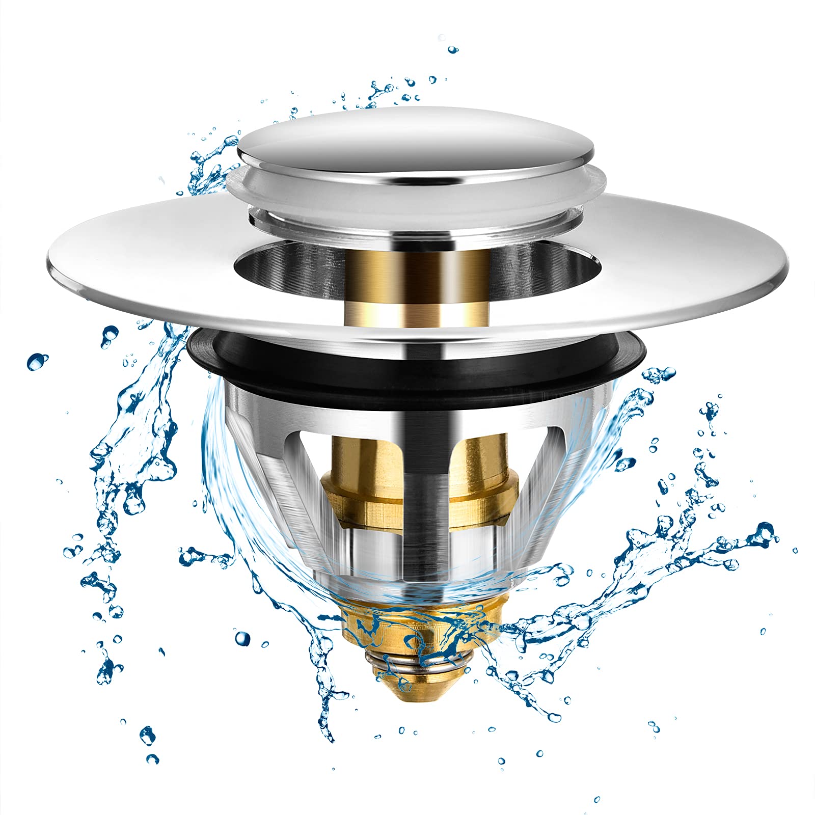 Stainless Steel Wash Basin Plug Trap Hair Filter B... – Grandado