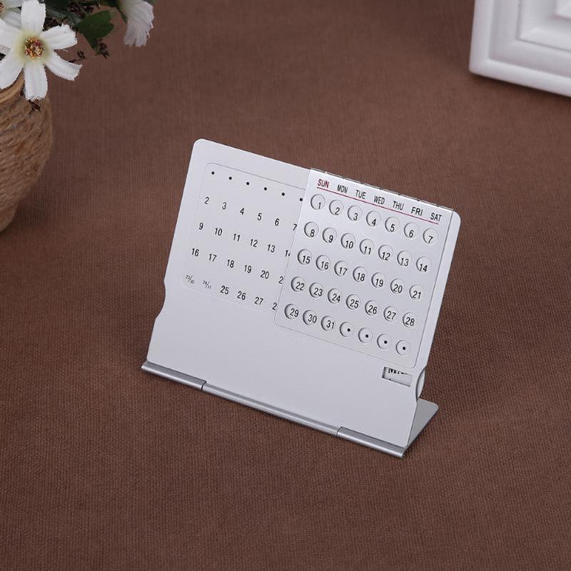 Ultra-thin Metal Desktop Calendar Super Perpetual ... – Grandado