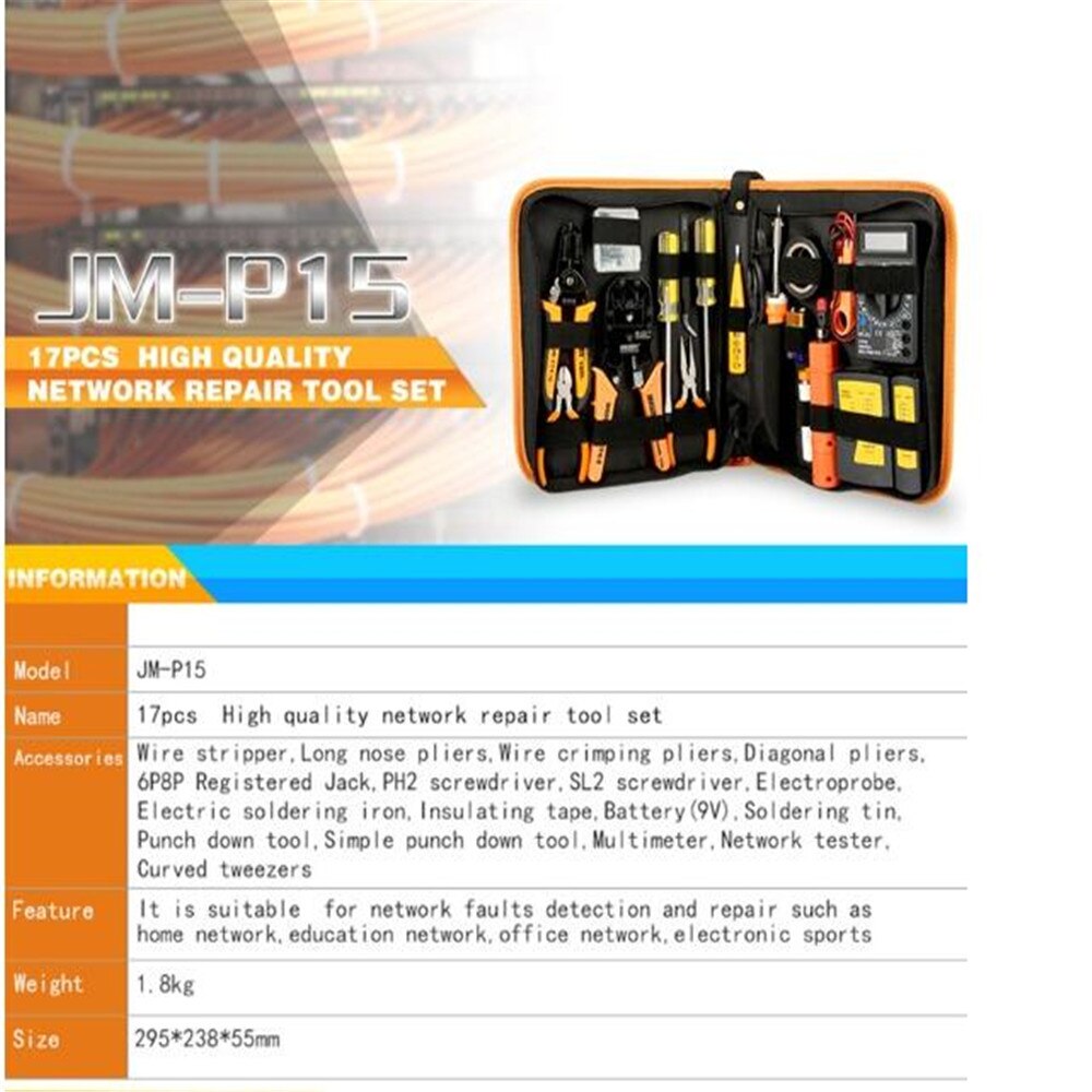 Portable LAN Network Repair Tool Kit RJ45 RJ11 RJ1... – Grandado