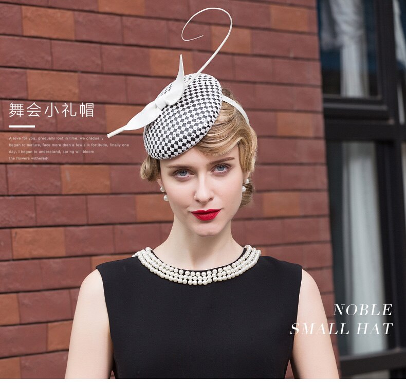 Lady Fedoras Hat Female Caterer Small Party Hat Wo... – Grandado