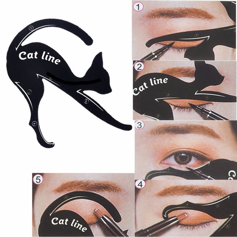 2 pcs/ set Eye Liner Makeup DIY Cat Eye Eyeliner S... – Grandado