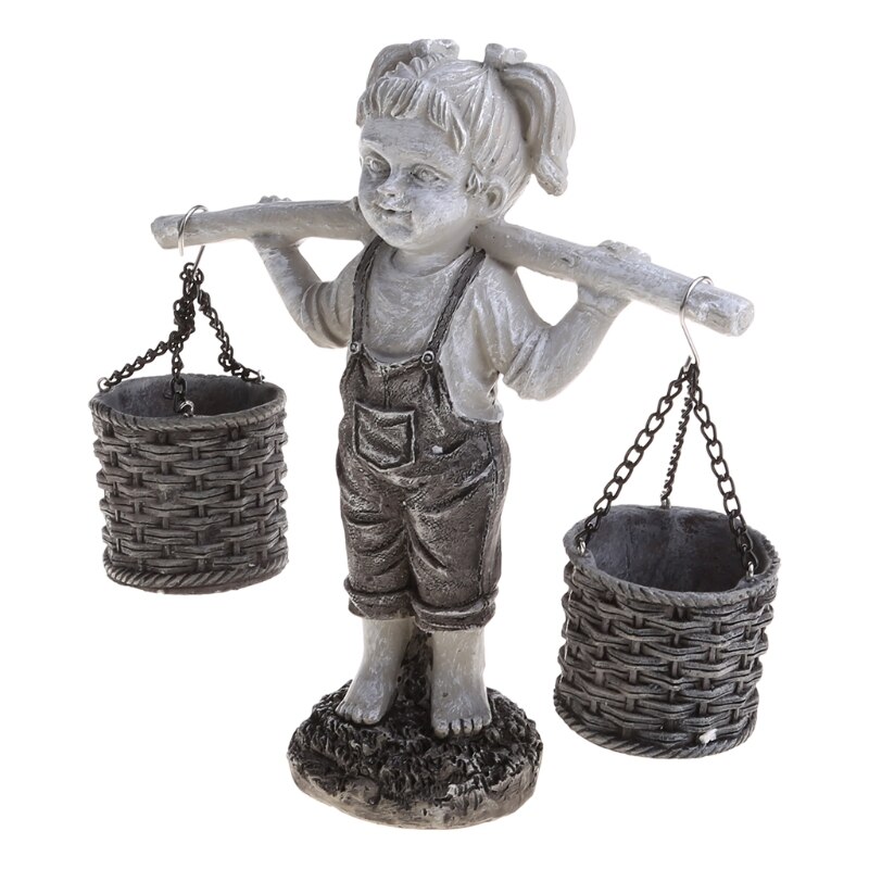 Flowers for Felicity Little Girl Garden Statue Two... – Grandado