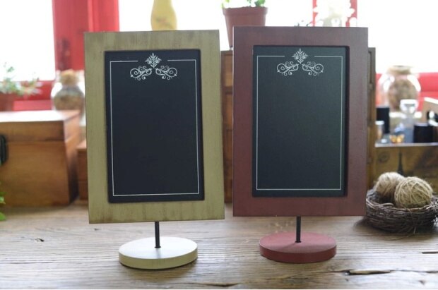 European Retro Desktop Menu Stand Billboard Blackb... – Grandado