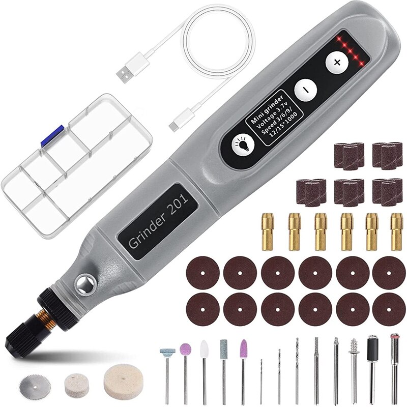 Cordless Mini Rotary Tool Set 3.7V USB Rechargeabl... – Vicedeal