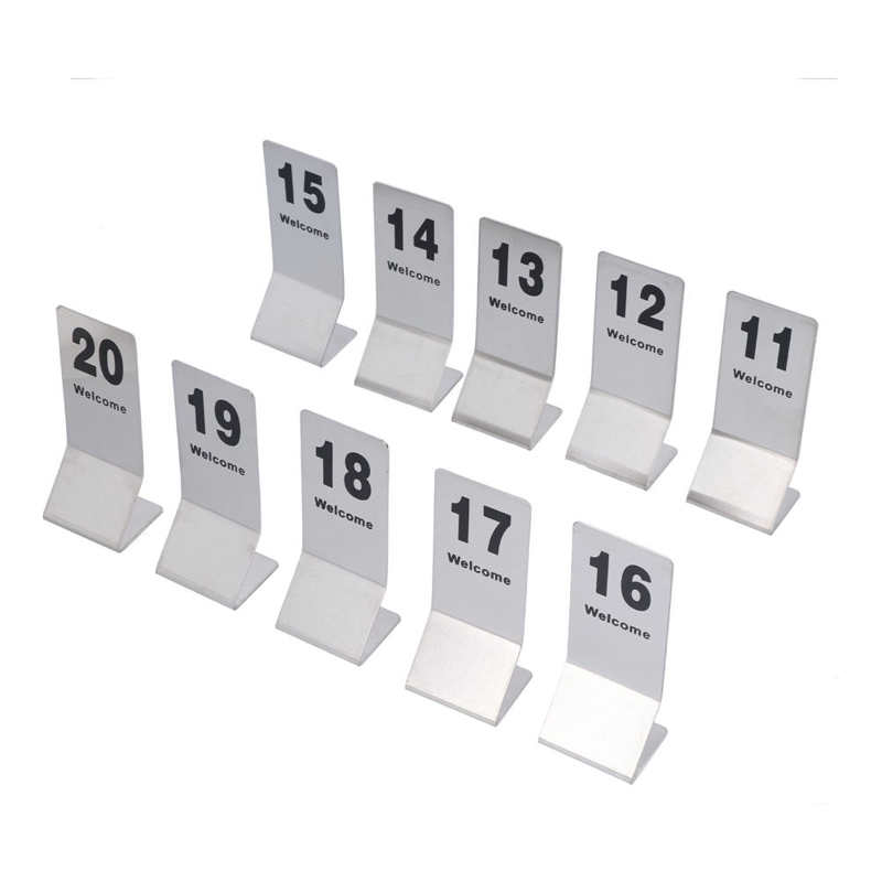 Desk Number Card Stainless Steel Table Number Card... – Vicedeal