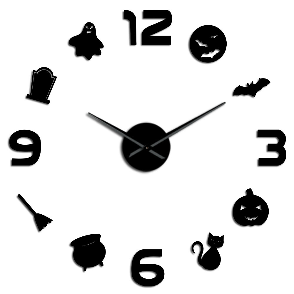 DIY Silent Wall Hanging Art Big Wall Clock Hallowe... – Grandado