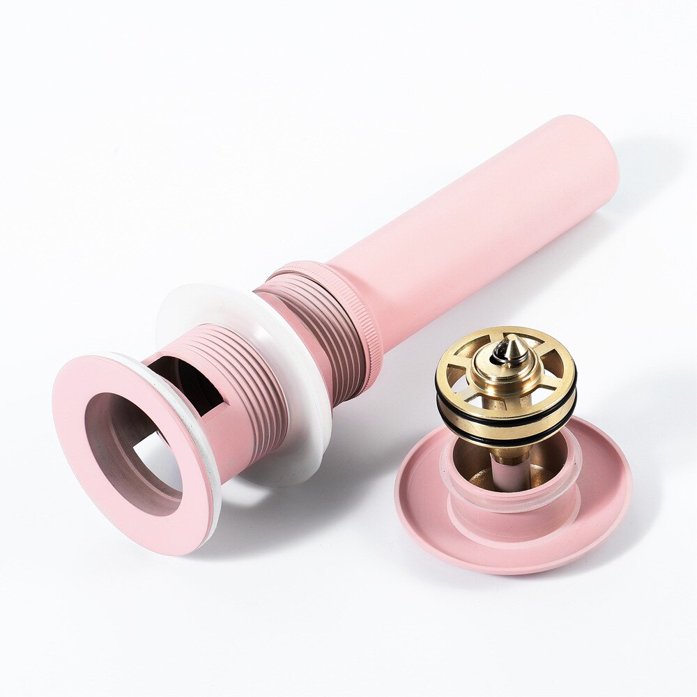 Basin bounce type brass drainer pink drainer kitch... – Grandado
