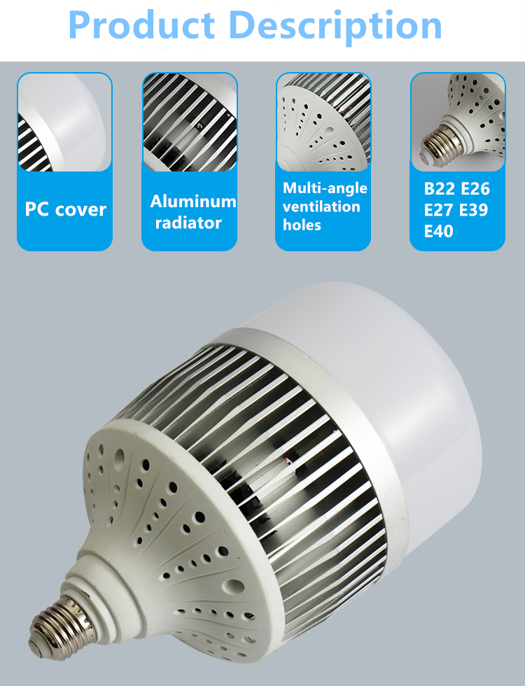 High Power Led Globe Lamp E27 E40 80W 120W 150W 20... – Grandado
