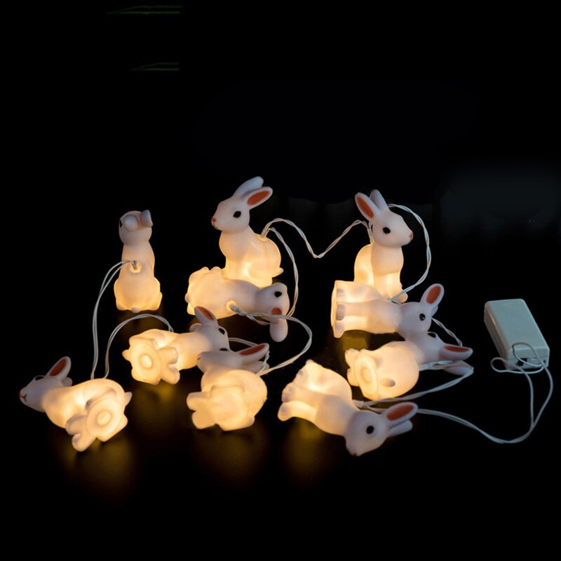 White Rabbit Wire Decorative Lights 10 Animal LED ... – Grandado