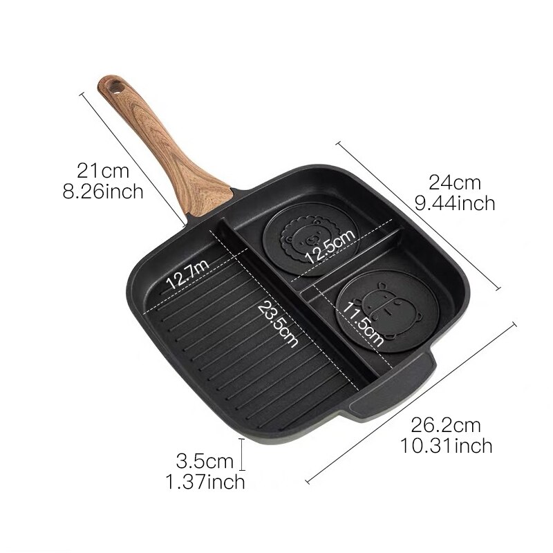 Filbake 3-in-1 Divided Pan Breakfast Pot Nonstick ... – Grandado