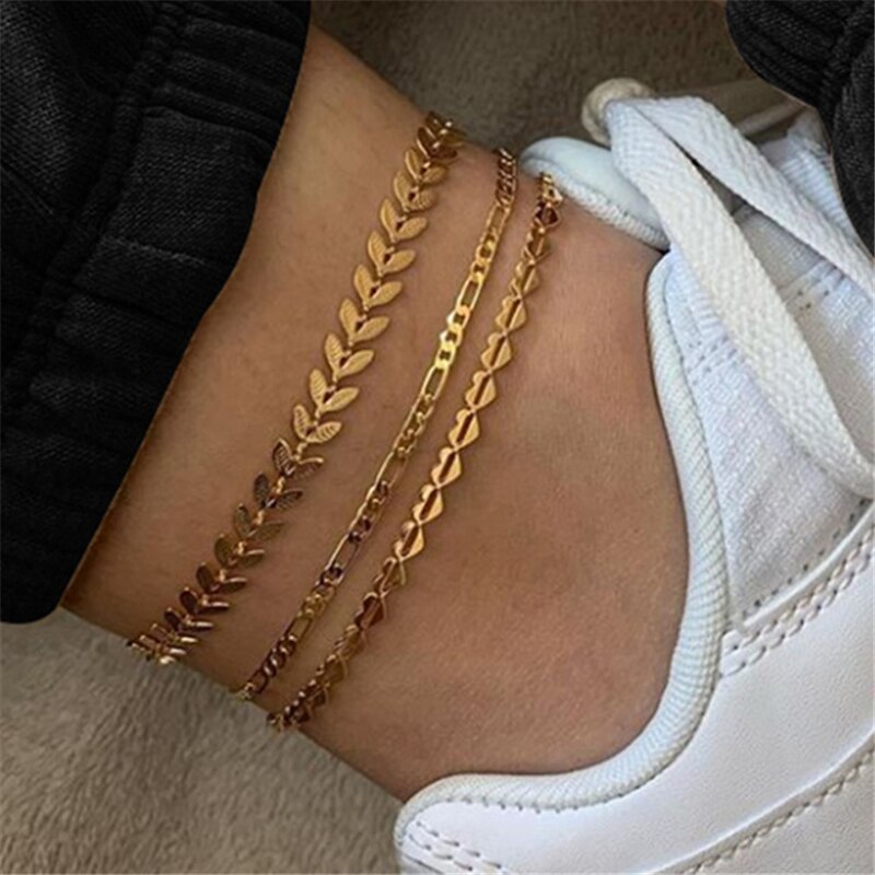 Vintage Bohemian Gold Color Anklets For Women,Summ... – Grandado