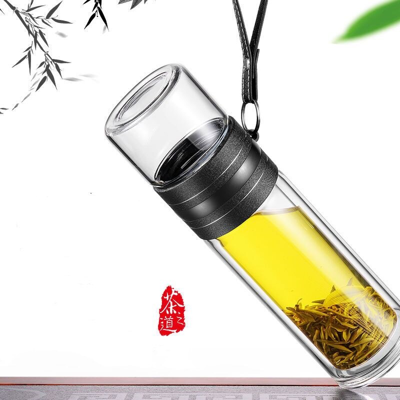 Double-layer Tea Bottle High Borosilicate Glass Wa... – Grandado