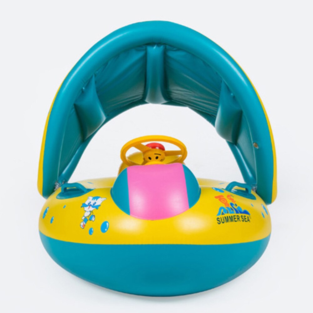Baby Children's Swimming Circle Inflatable Boat wi... – Grandado