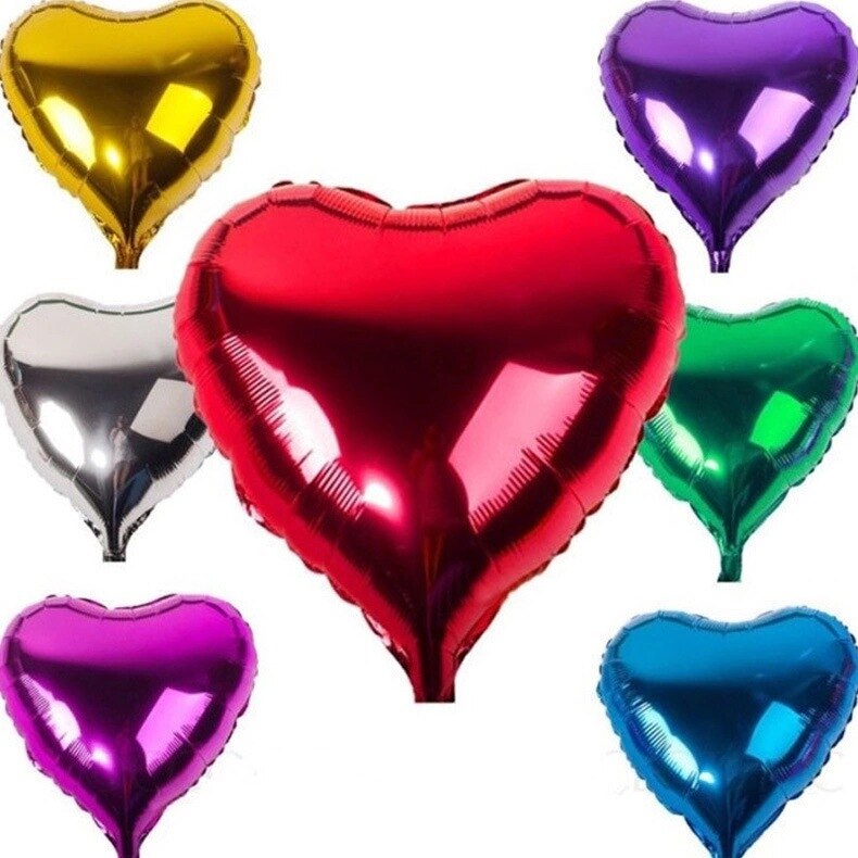 10 inch heart-shaped aluminum balloons birthday pa... – Grandado