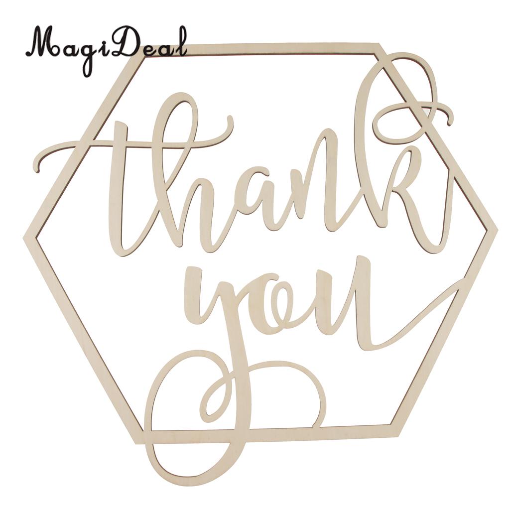 Unfinished Thank You Wooden Sign Home Party Orname... – Grandado