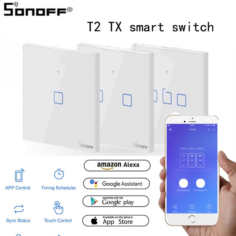 Sonoff T2 Tx Smart Panel Wifi Smart Switches Met 2... – Vicedeal