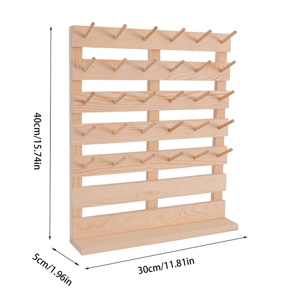30 Spool Sewing Thread Holder Rack Wood Sewing Thr... – Grandado