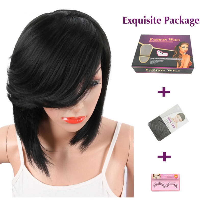 Deyngs korte pixie bob synthetische pruiken voor z... – Vicedeal