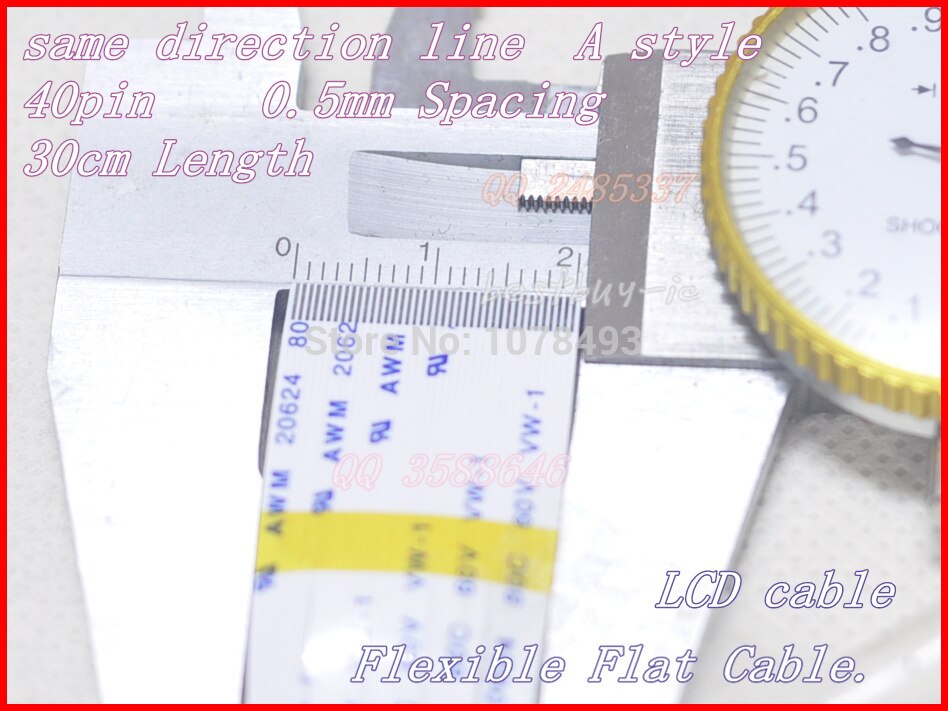 LCD cable 0.5mm Spacing + 300mm Length +40P A / sa... – Vicedeal