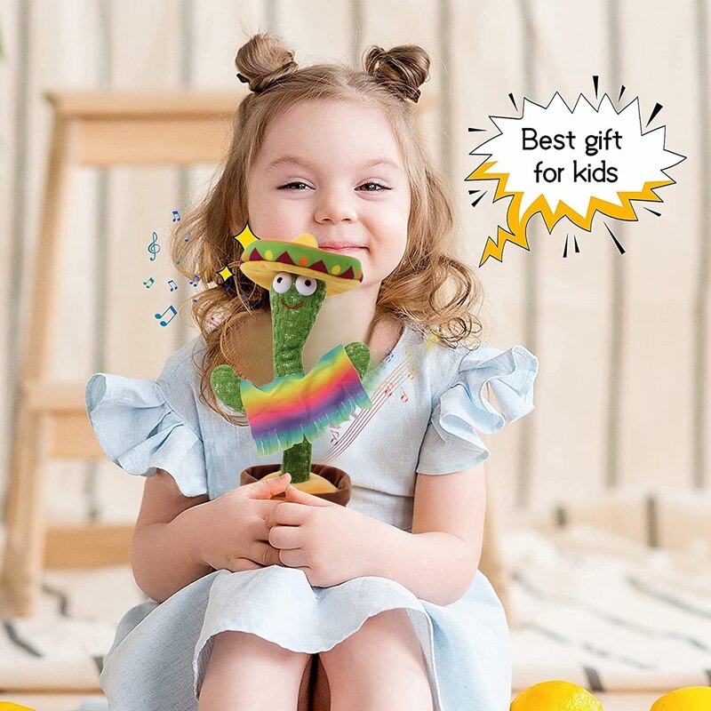 Lovely Talking Toy Dancing Cactus Doll Speak Talk ... – Grandado