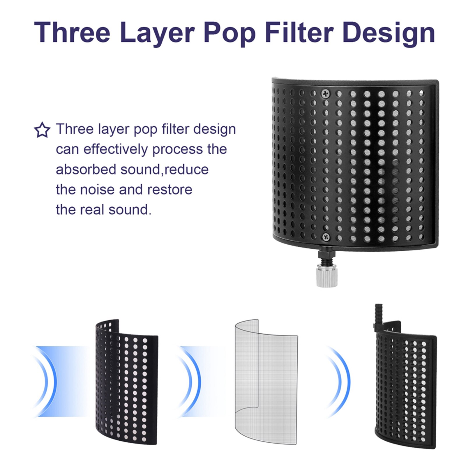 Microphone Isolation Shield Absorber Filter Vocal ... – Vicedeal