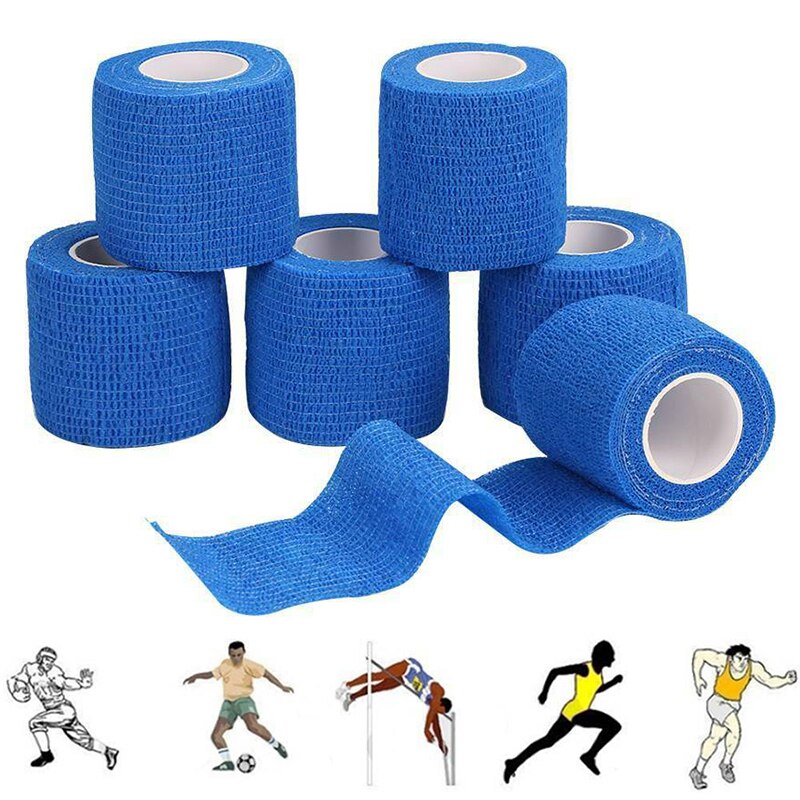 6pcs Blue Self-adhesive Bandages Fixation Sports F... – Grandado
