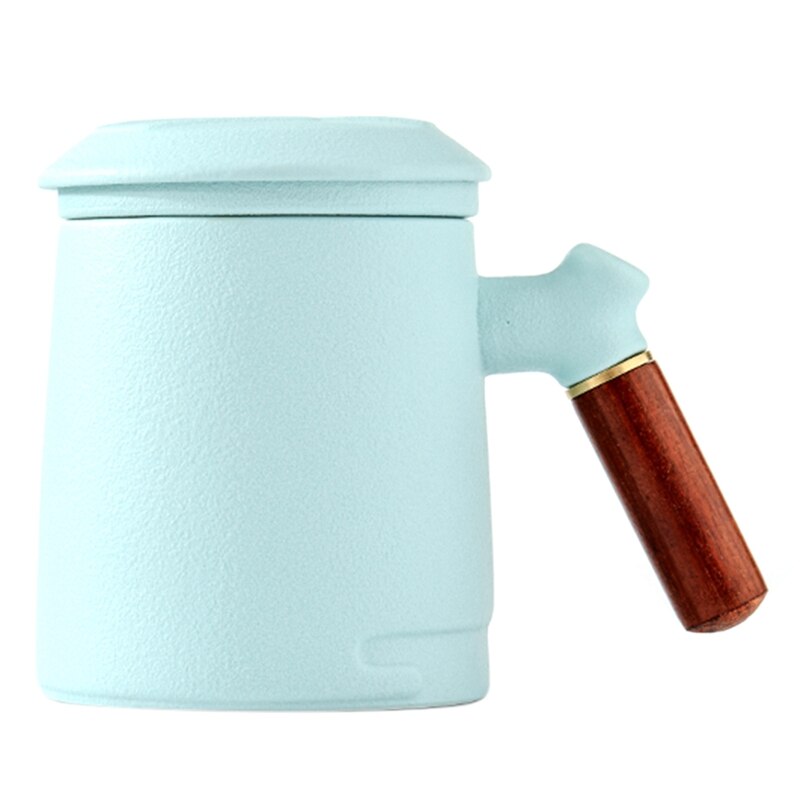Handmade Ceramic One-Piece Filter Tea Cup with Lid... – Grandado