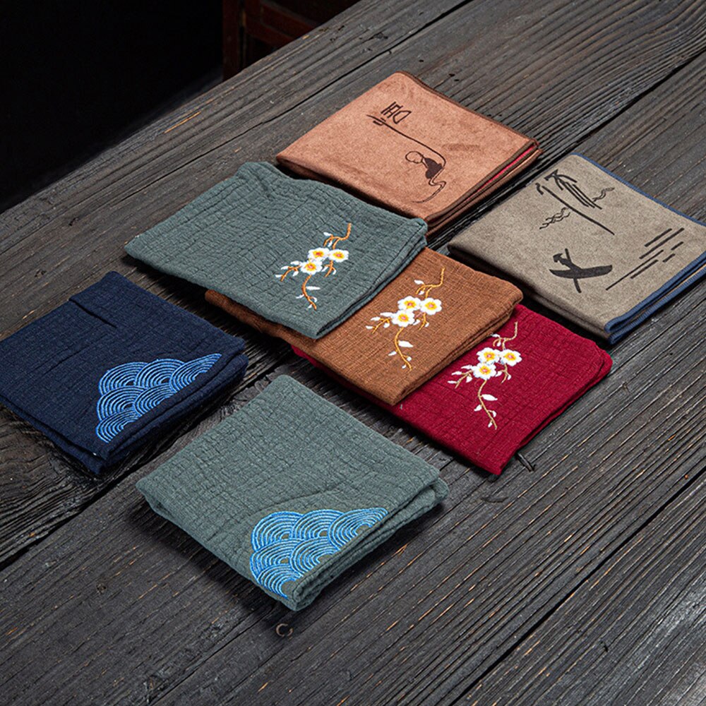 Chinese Style Cotton Linen Embroidered Tea Napkins... – Vicedeal