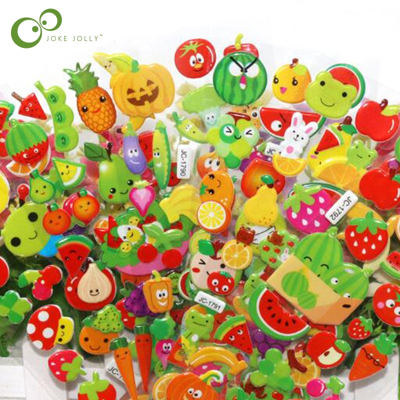 10 Sheets/lot Cute Fruits and Vegetables DIY Stick... – Grandado
