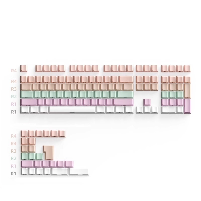 130-toetsen PBT doorschijnende gradiënt keycaps vo... – Grandado