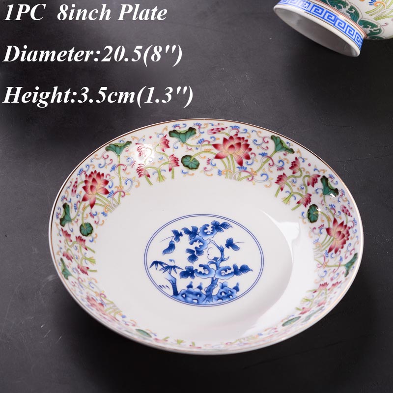 4/5/6inch Chinese Enamel Color Ceramic Tableware H... – Grandado