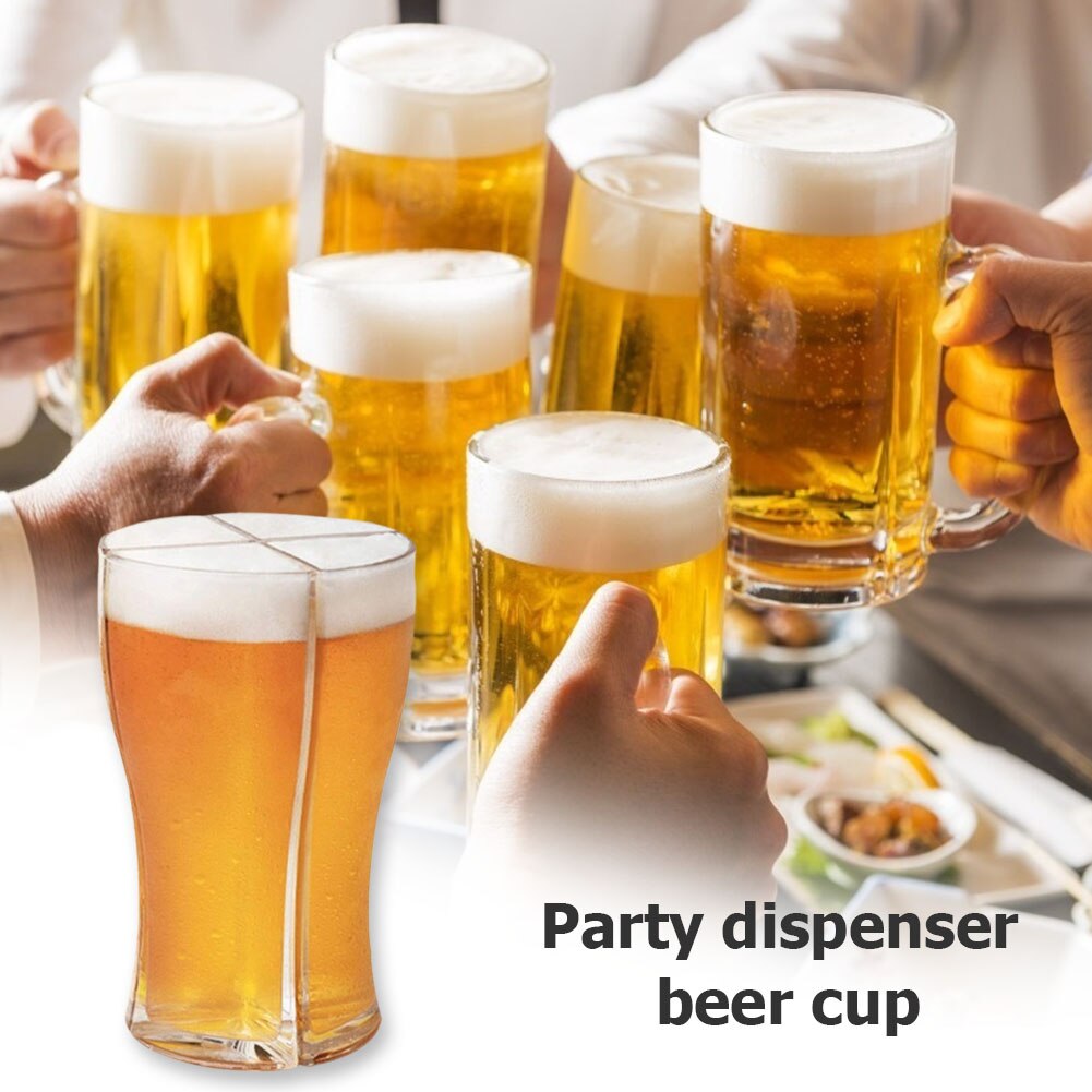 4 in 1 Super Schooner Beer Glasses Mug Cup Separab... – Grandado