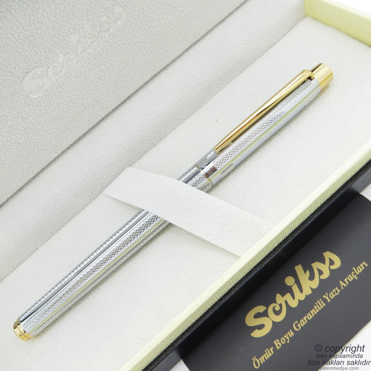 Scrikss 722W Gold Chrome Roller Pen | Scrikss Pen ... – Vicedeal