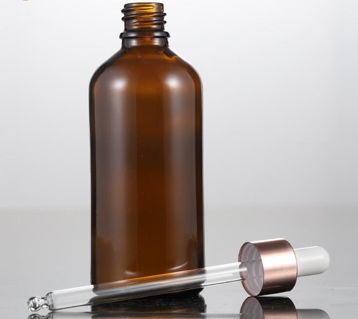 3pcs 5-100ML Tubes Amber Dropper Glass Rose Gold C... – Vicedeal